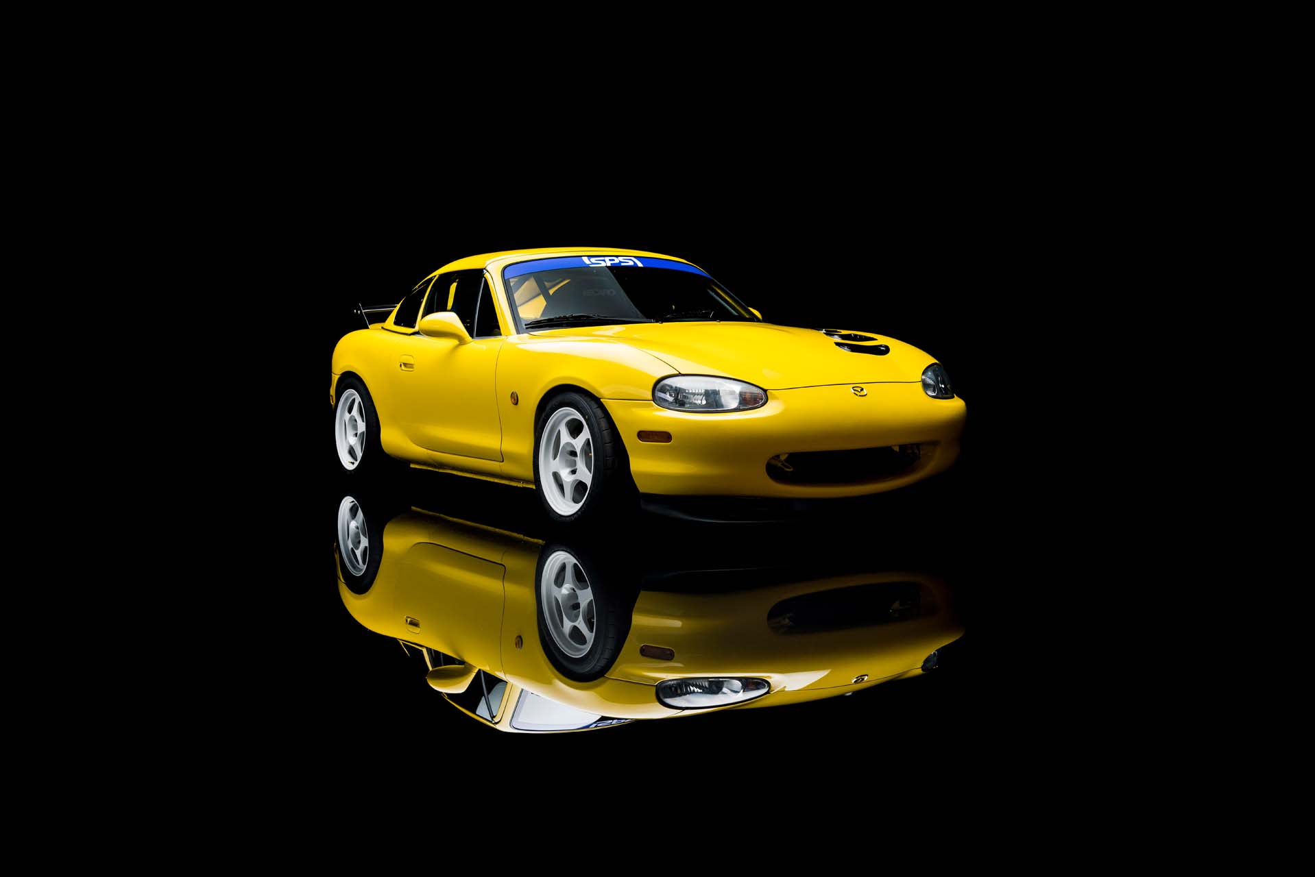 Fastback Hardtop für MX-5 NB/NBFL – GFK Motorsportkit mit Makrolon-Scheiben
